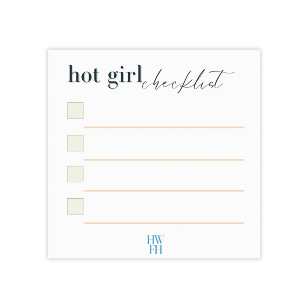 Hot Girl Checklist Post-it® Note Pads in Beach Wave Girl unspecific - Etsy