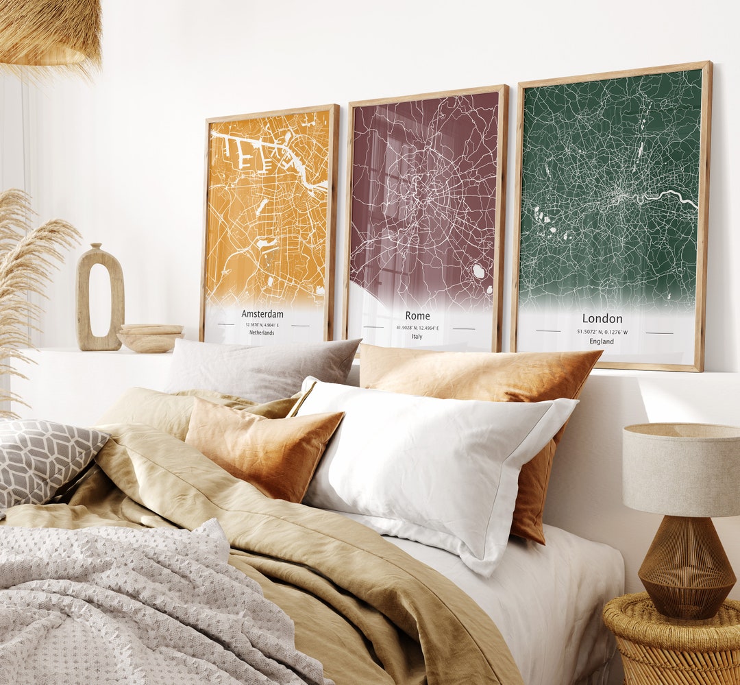 Custom Map, Custom Map Poster, Any Town, Personalized Map, Large Map ...