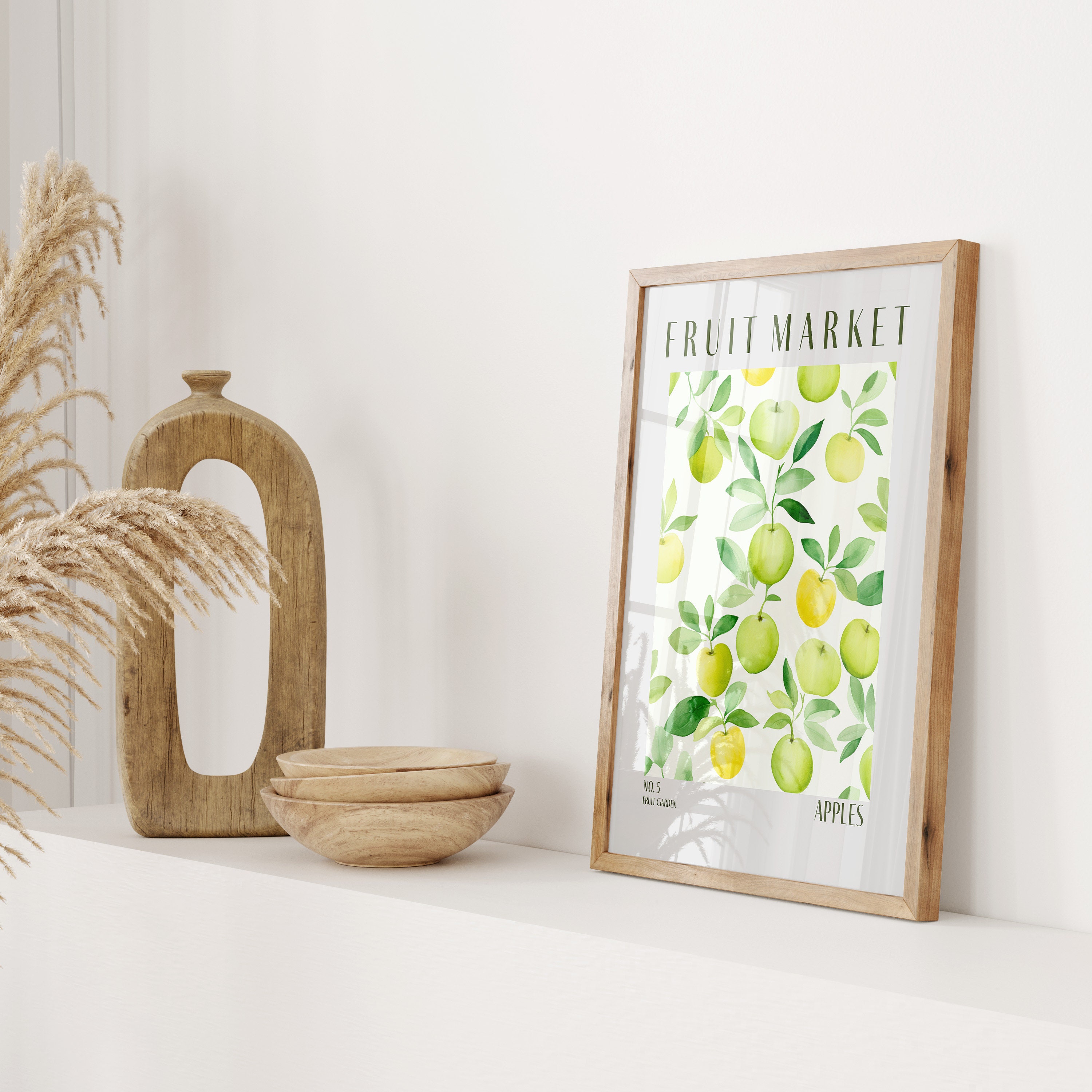 Fruit Market Prints, Boho Fruit Art, Kitchen Wall Décor, Living Room ...