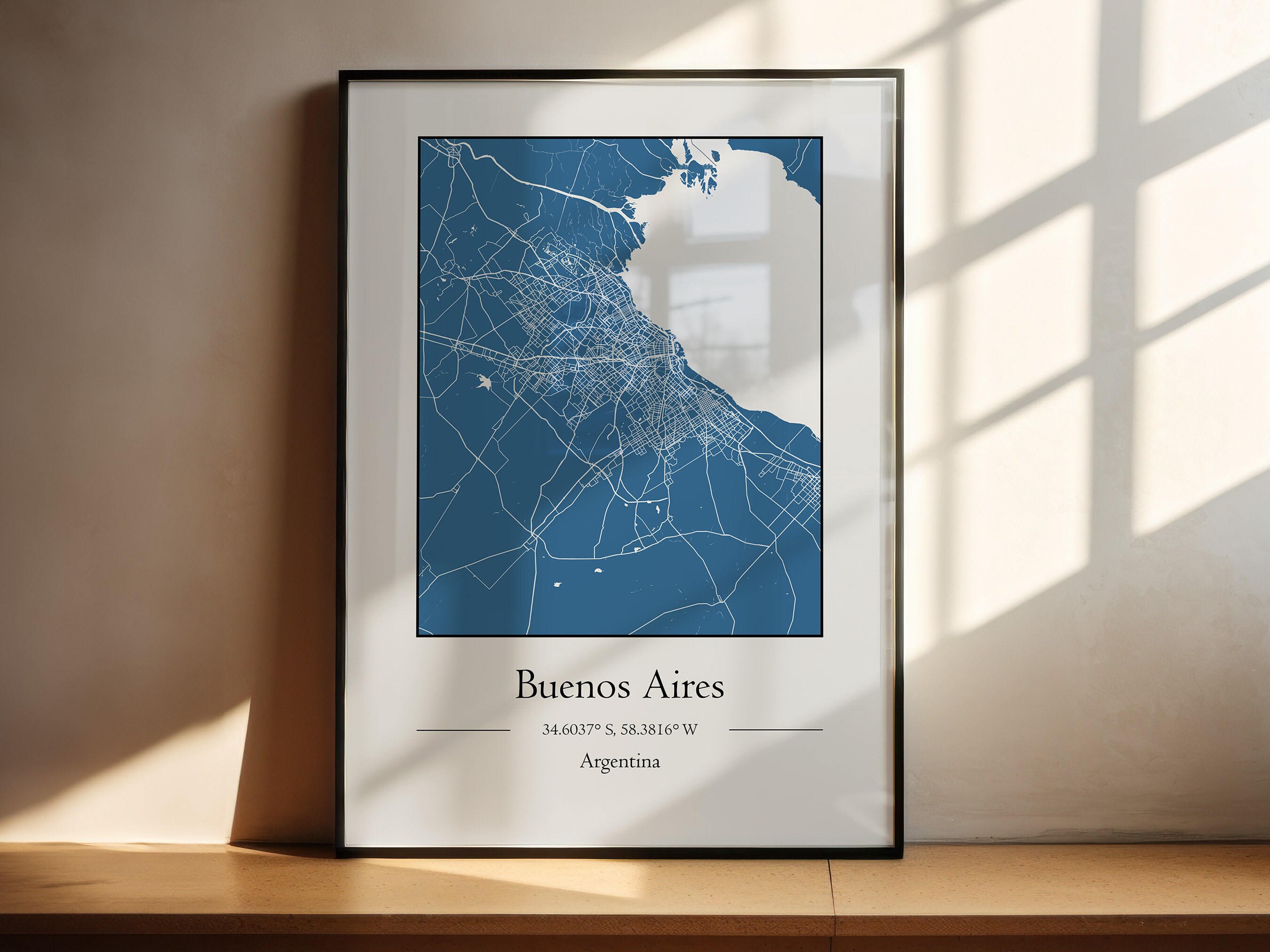 Set of 4 Custom Map, Custom Map Poster, Any Town, Personalized Map ...