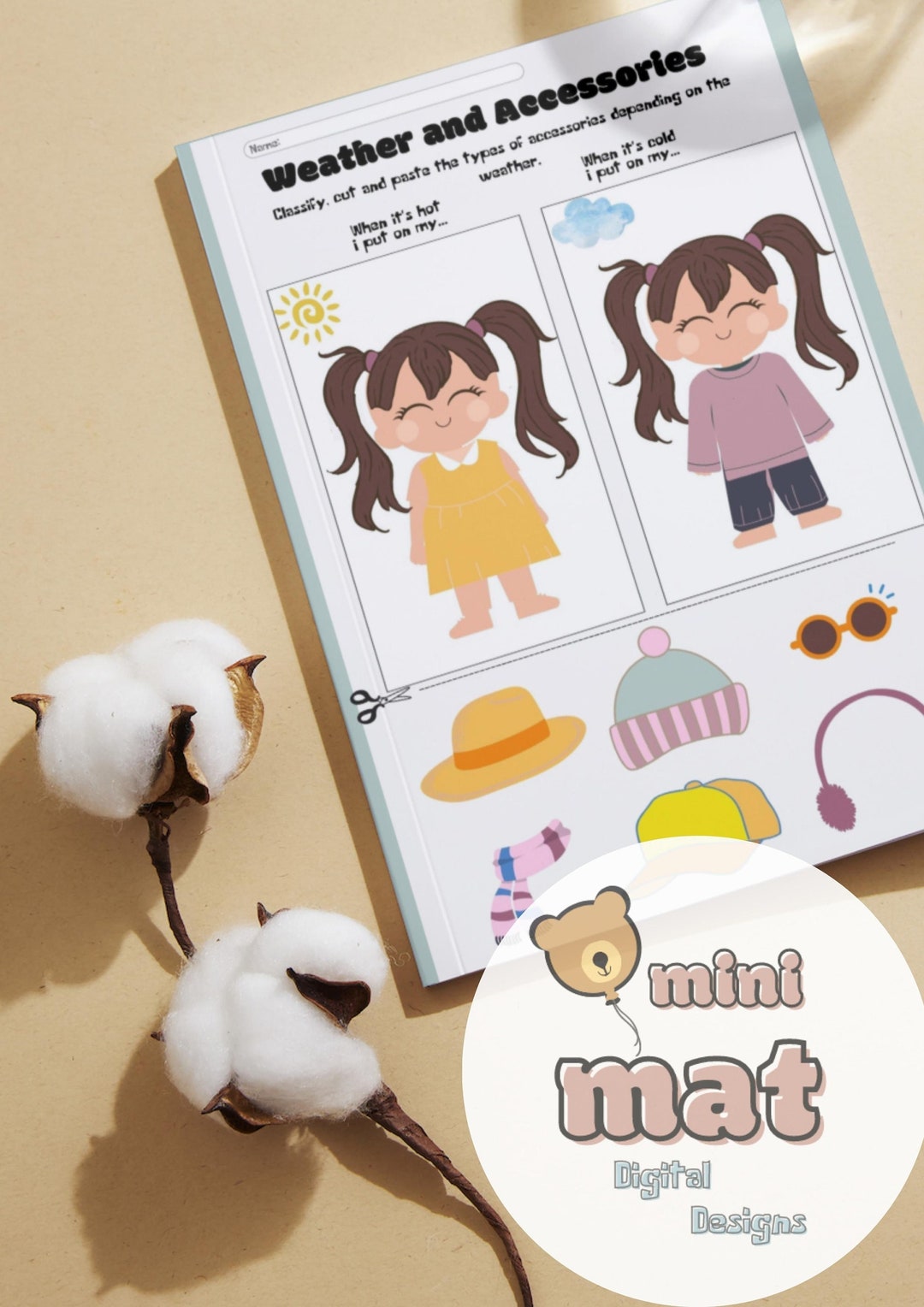 Weather Dress-up Busy Book for Toddlers | Montessori Printable PDF ...