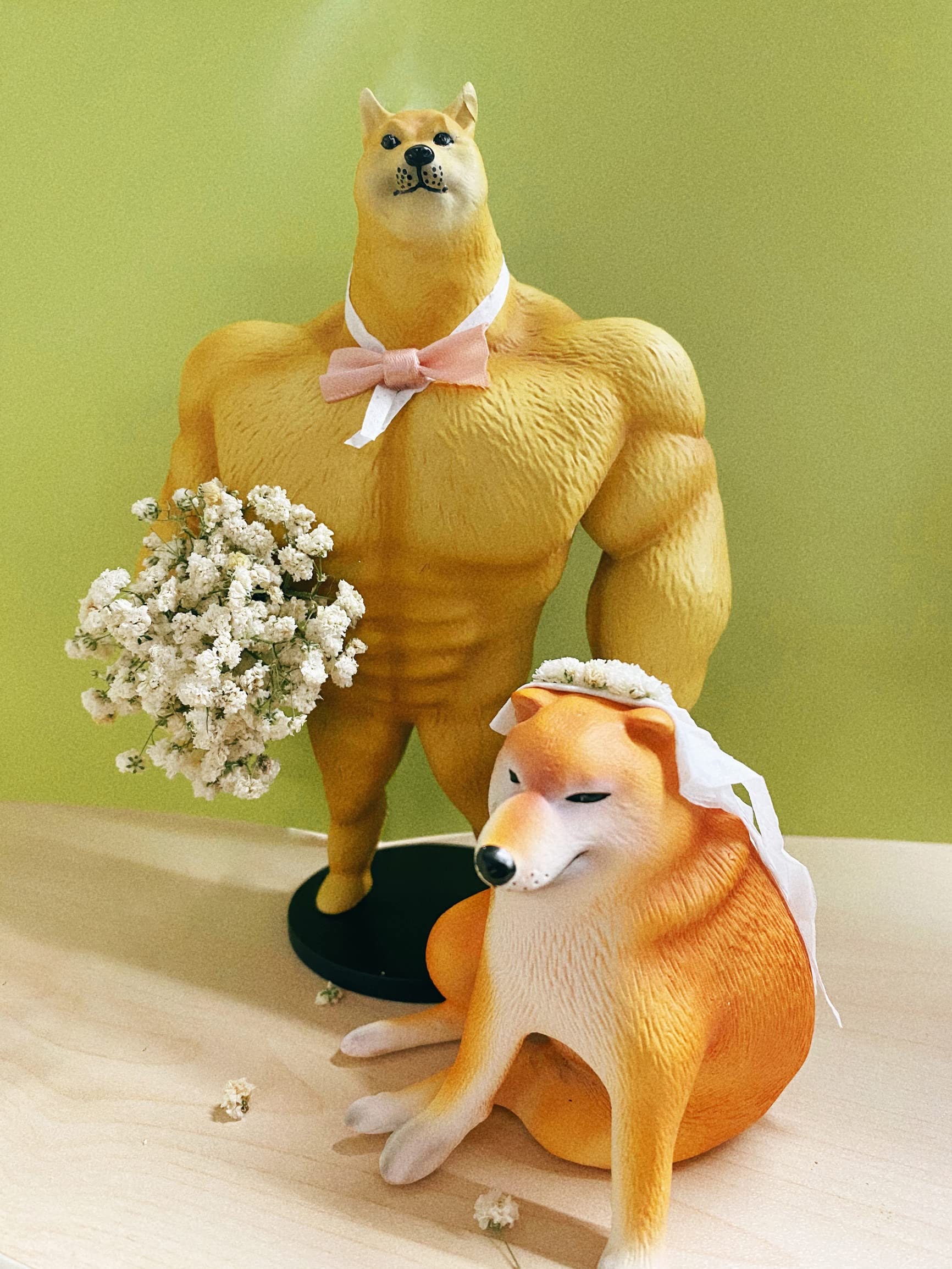 LAIX Doge and Cheems Figure Set, 5.9 doge and 2.75 cheems, Meme Theme ...