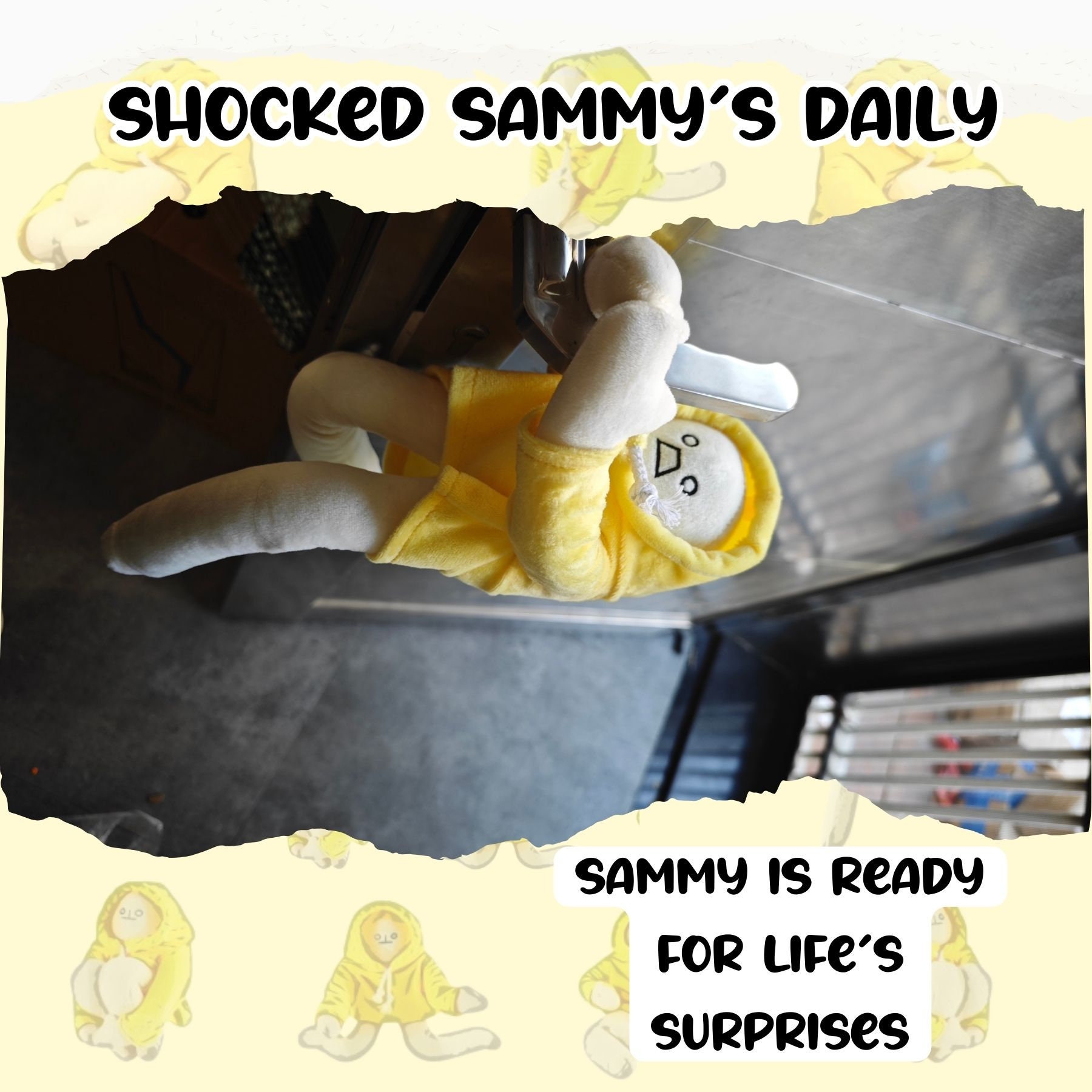 Shocked Sammy Stuffed Action Figure Plush, Funny Posable Decompression ...