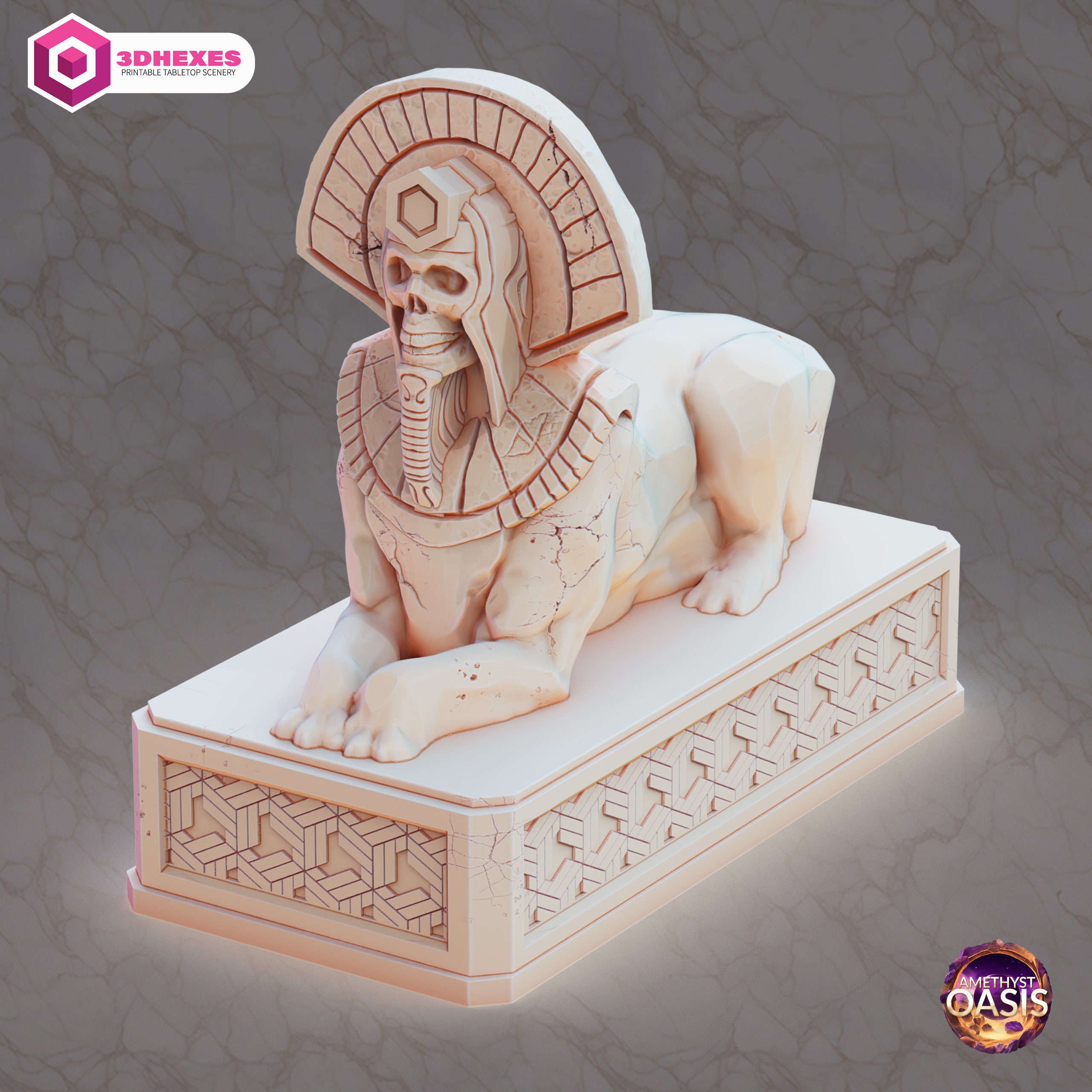 Statues, Obelisks & Columns of Echoes and Amethyst of Oasis 3D Print ...