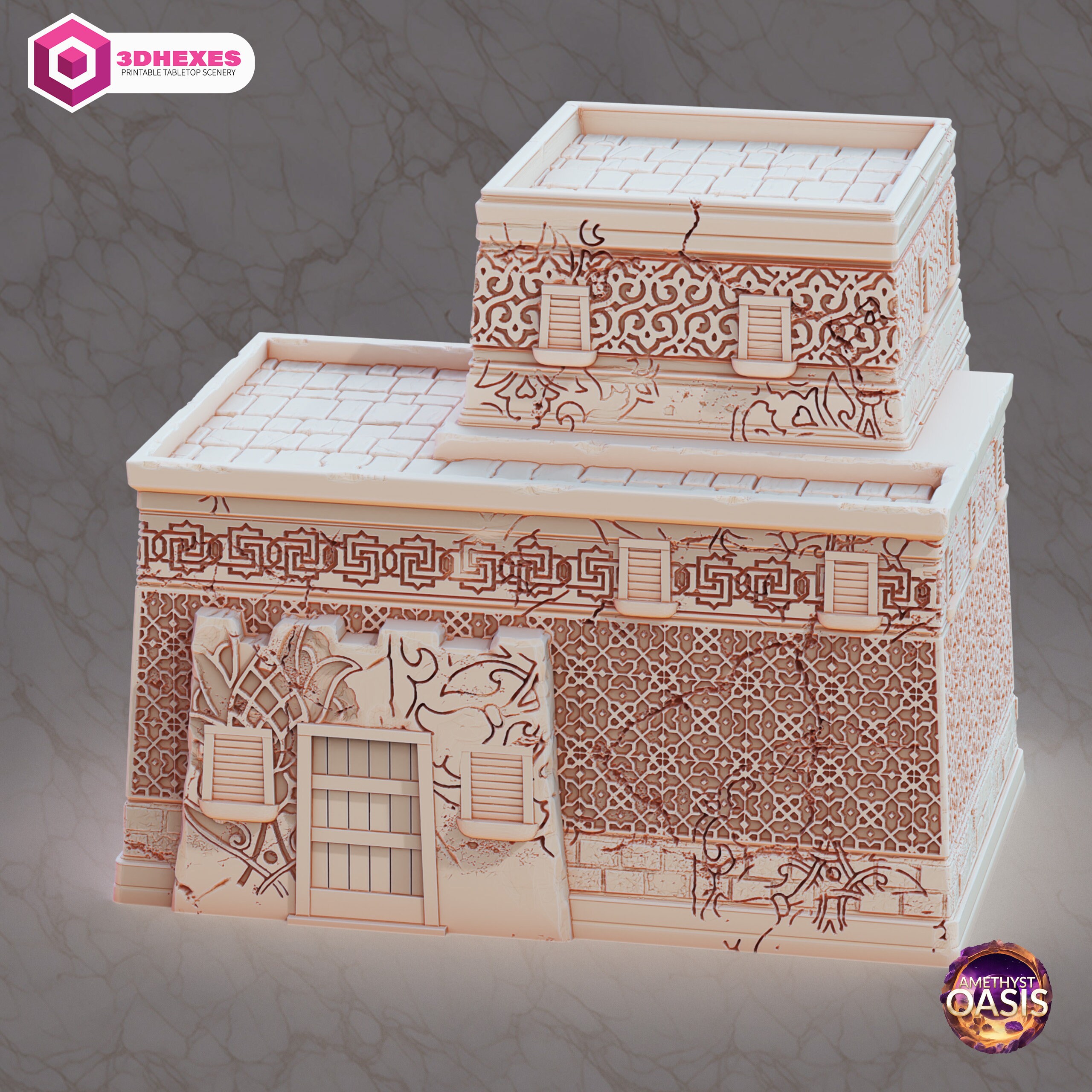 Oasis Houses of Echoes and Amethyst of Oasis 3D Print Egyptian Dessert ...