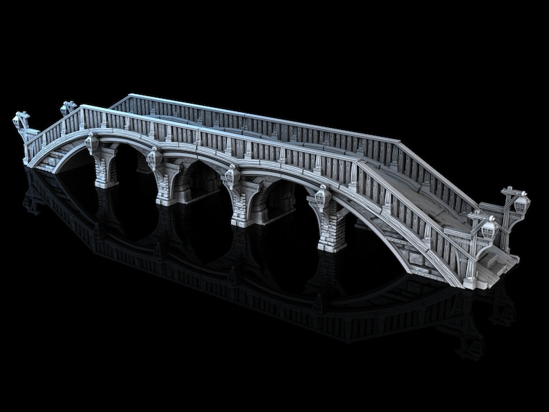 Extended Bridge 3D Printed Dnd Miniature Terrain for Wargaming Medieval ...