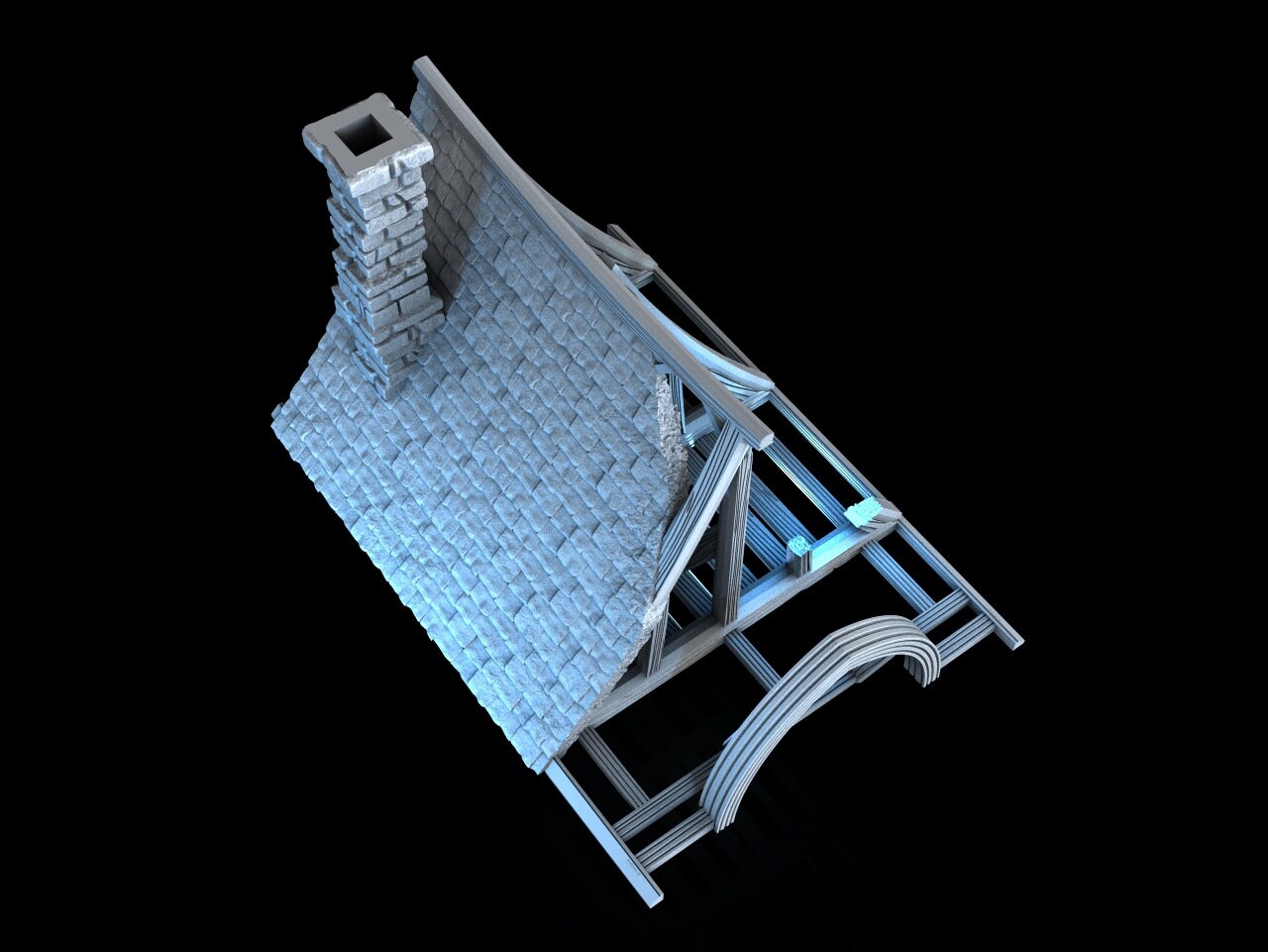 Beetroot House Ruins 3D Printed Dnd Miniature Terrain for Wargaming ...