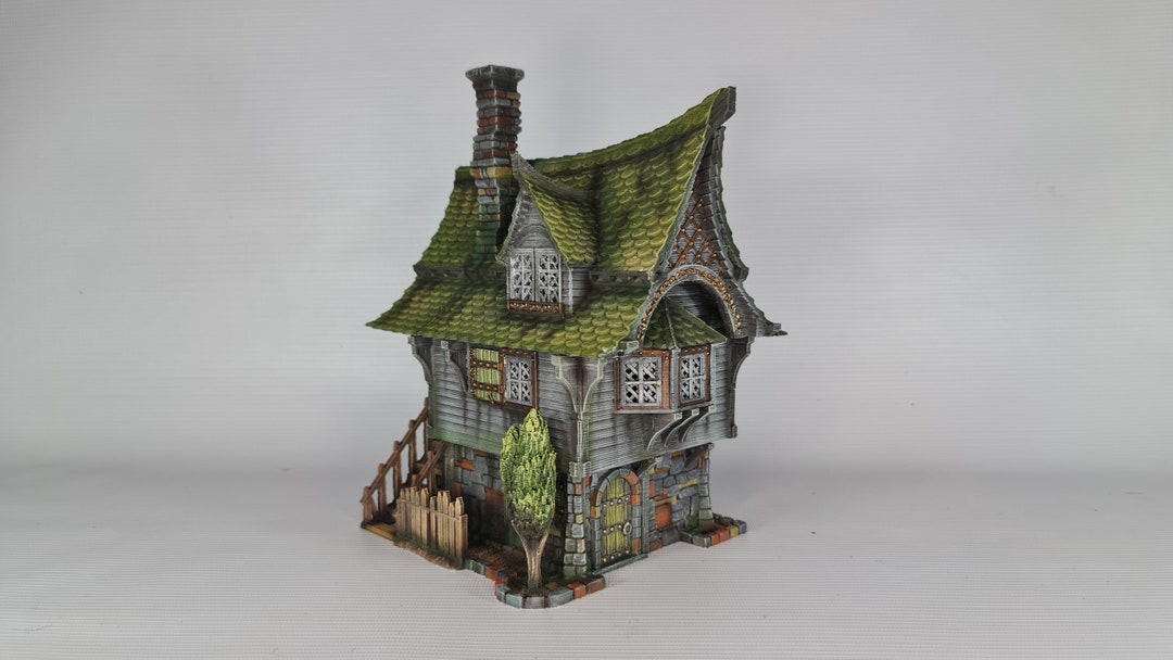 Cabaggetop Manor House 3D Printed Dnd Miniature Terrain for Wargaming ...
