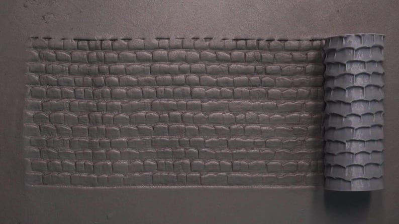 Impress With Terrain: 3d-printed Texture Rollers for Dnd, Warhammer40k ...