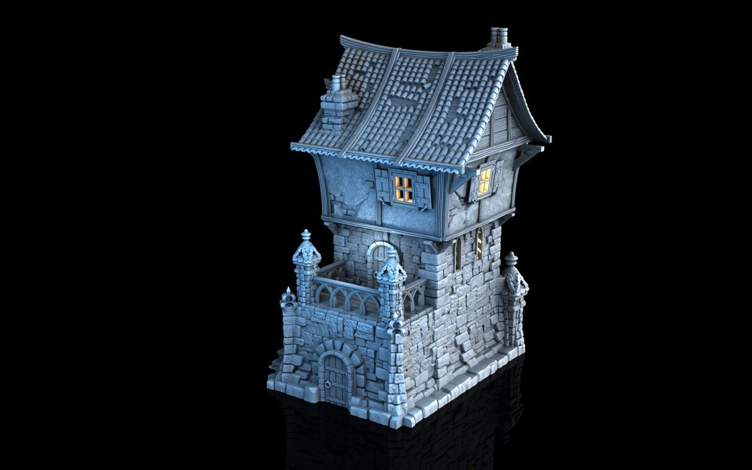 Tombstone Residence House 3D Printed Dnd Miniature Terrain for ...
