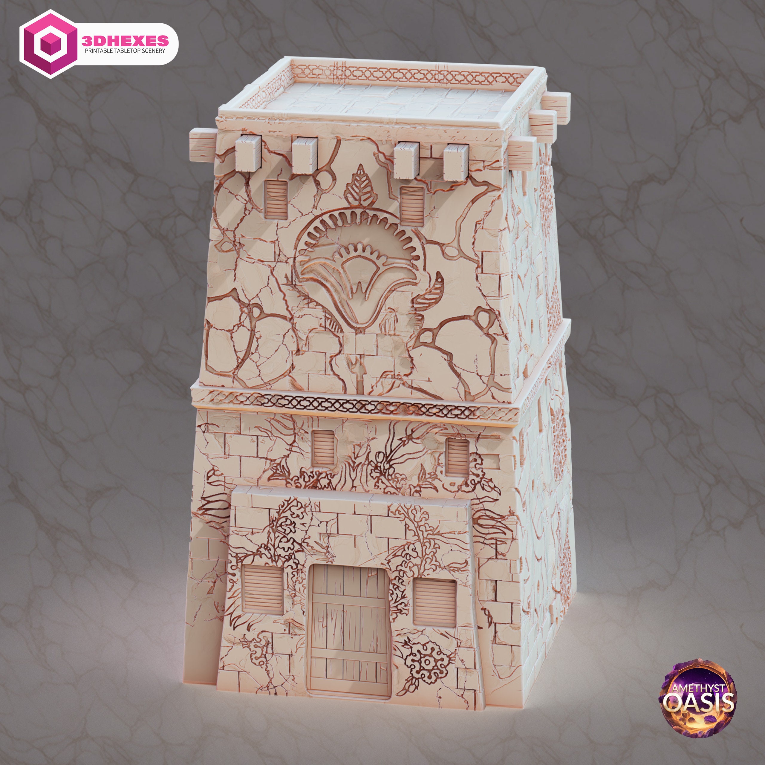 Oasis Houses of Echoes and Amethyst of Oasis 3D Print Egyptian Dessert ...