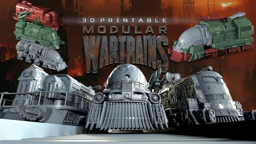 Modular Wartrains by Engin3d Playable Scenery for Sci-fi Wargaming ...