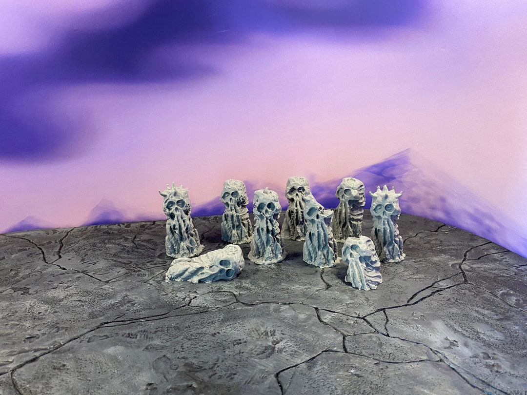 Ancient Monoliths From Purple Sword Crags 3D Print Medieval Mushroom ...