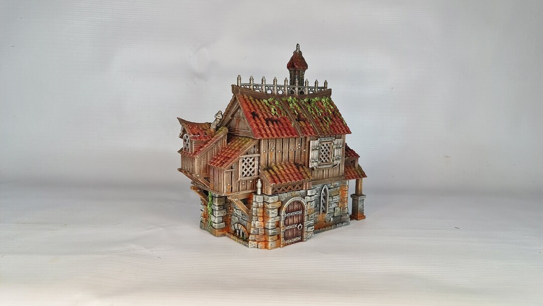 Dunsworth House 3D Printed Dnd Miniature Terrain for Wargaming Medieval ...