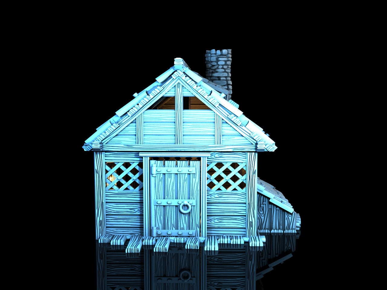 Lumberjack Hut 3D Printed Dnd Miniature Terrain for Wargaming Medieval ...