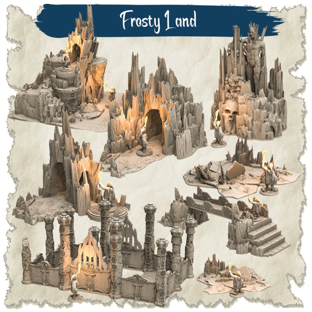 Frost Land Hidden Places 3D Print Dnd Miniature Terrain for Wargaming ...