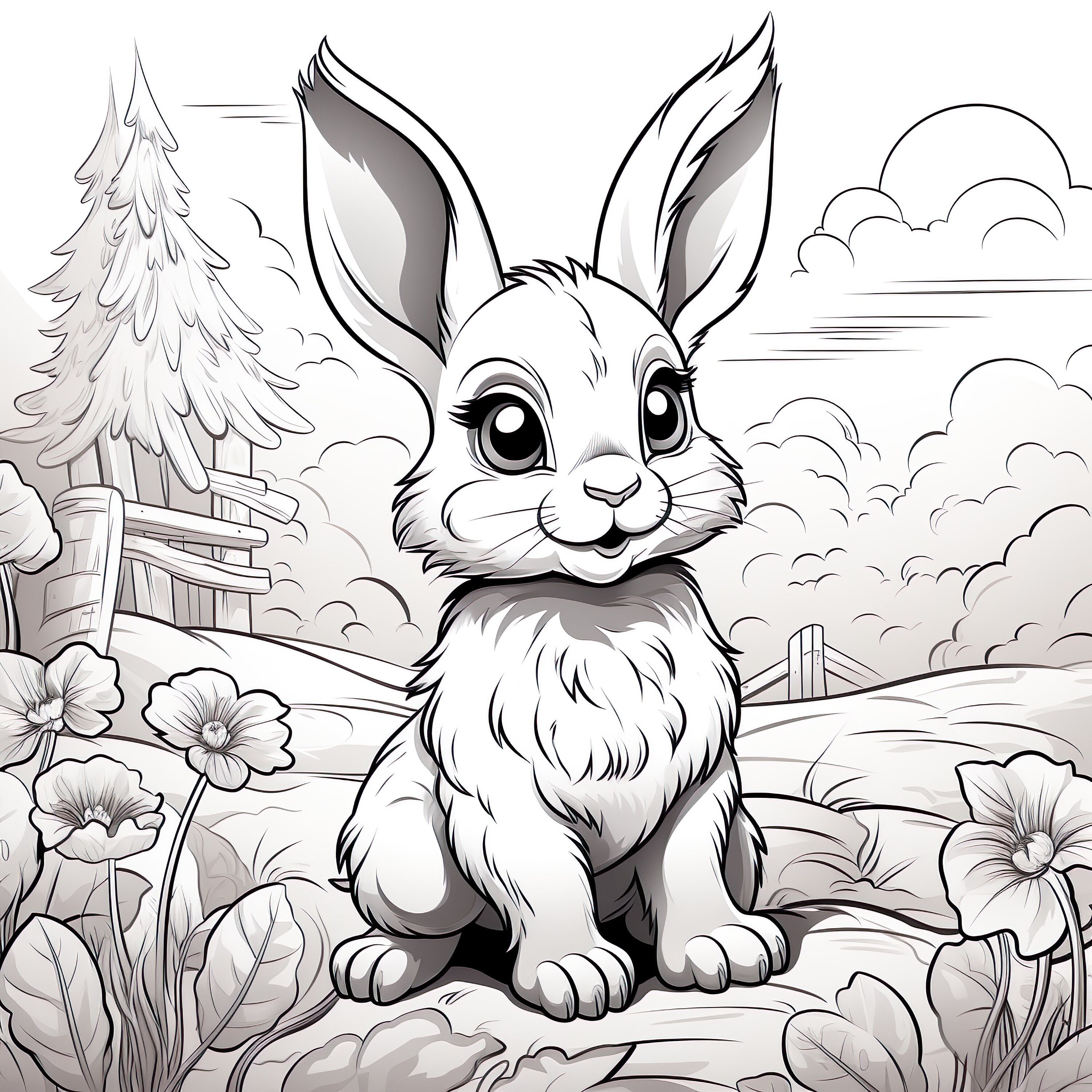 Cute Baby Animal Coloring Pages Adult and Kids Coloring - Etsy