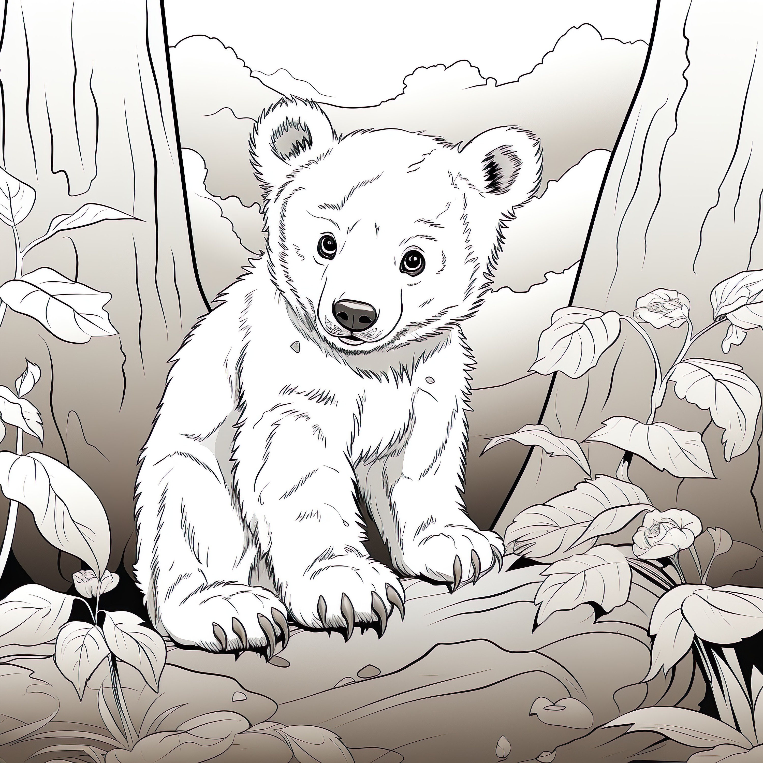 Cute Baby Animal Coloring Pages Adult and Kids Coloring - Etsy