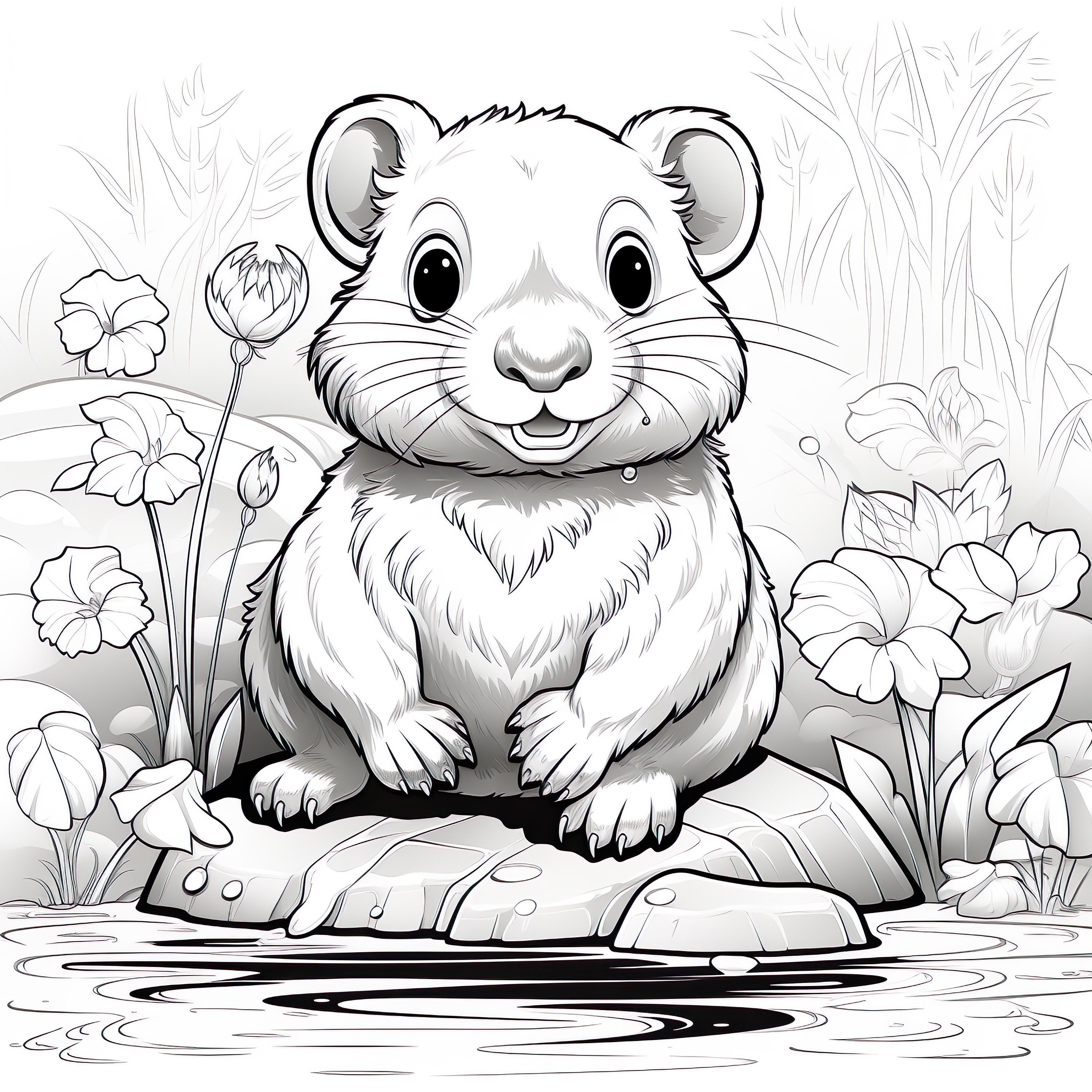 Cute Baby Animal Coloring Pages Adult and Kids Coloring Book, Animal ...