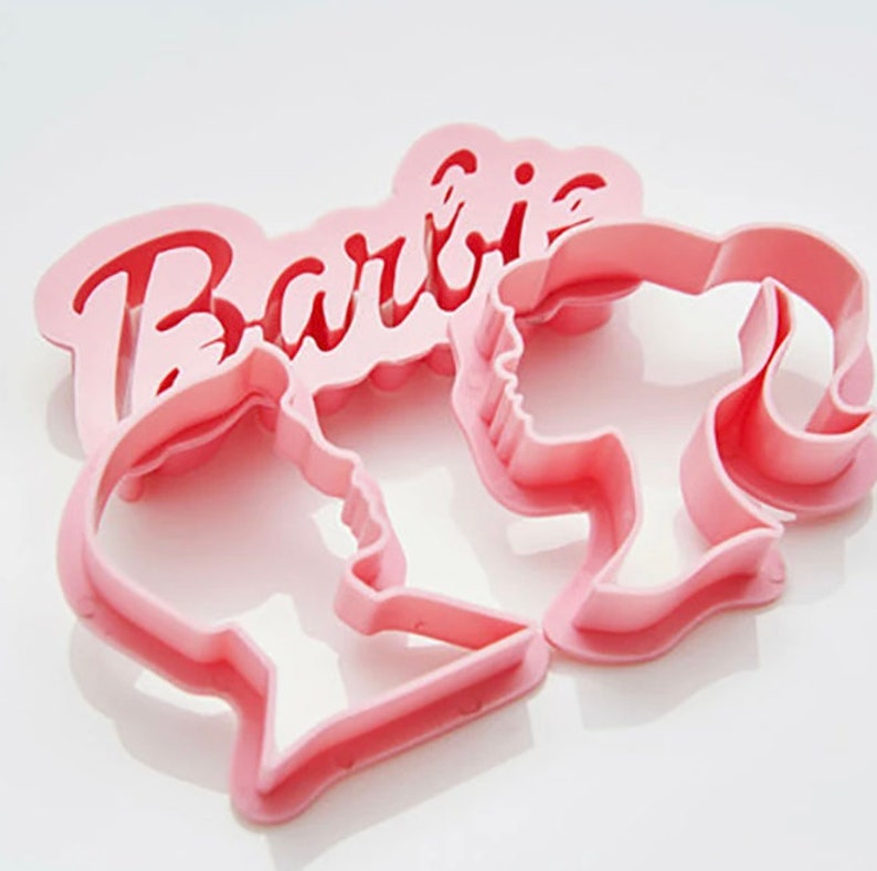 Barbie Cookie Mold Set Kawaii Cartoon Baking Tool for DIY Cake Styling ...