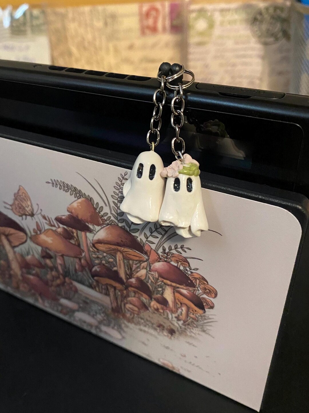 Ghost Charm, Little Ghost, Nintendo Switch Charm, Charms, Claypipco ...