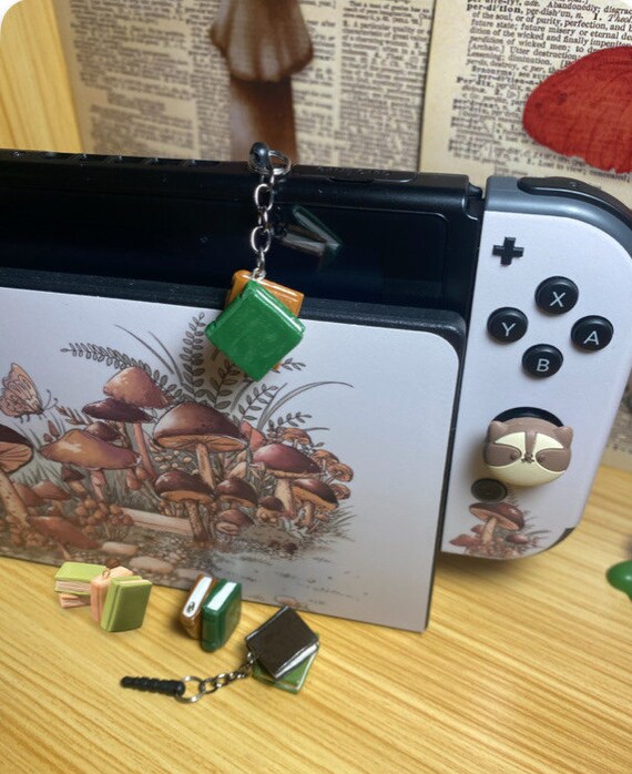 Book Stack Charm Journal Nintendo Switch Charm Charms Claypipco Book Lovers Gifts Under 20 Handmade Unique Etsy