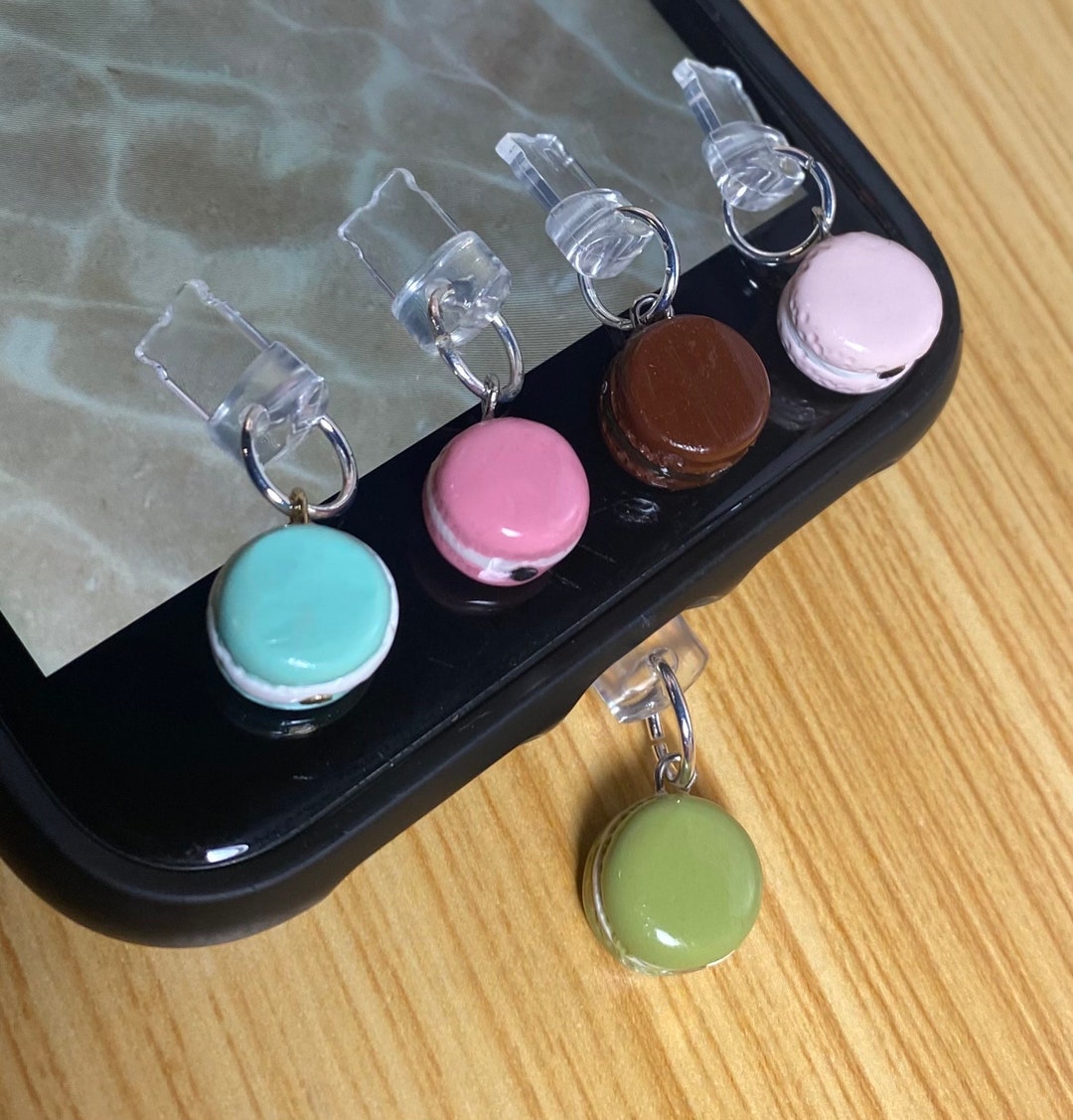 Macaron Charm, Lightning Dust Plug Charm, USB-C Type C Dust Plug ...