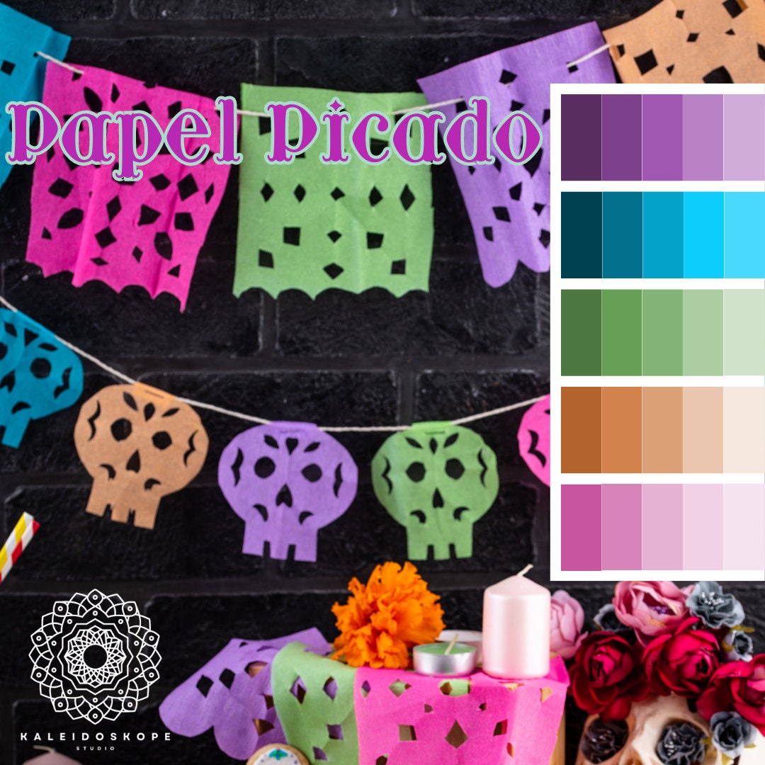 Papel Picado Festive Day of the Dead Color Palette for Digital Art - Etsy