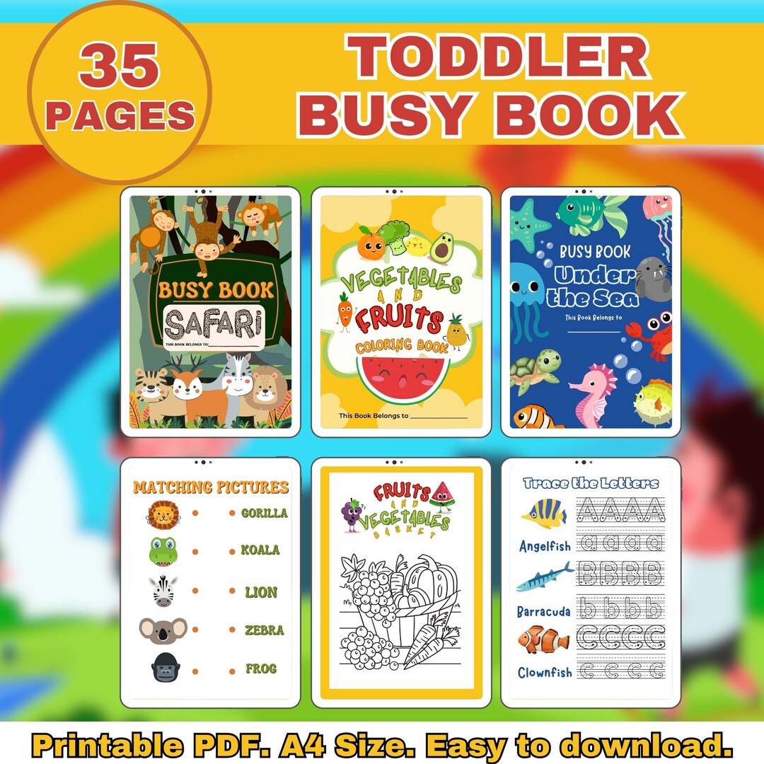 My First Busy Book, Toddler Busy Book, Busy Book Printable, Montessori ...