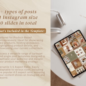 Earthy Boho Instagram Templates: Small Business Marketing in Canva - Etsy