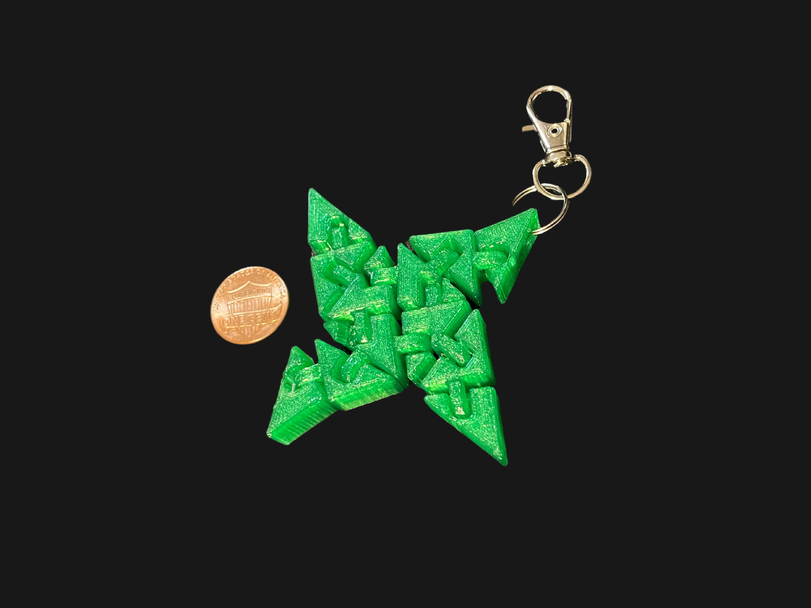 Ninja Star Fidget Keychain, 3D Ninja Throwing Star Keychain, Cosplay ...