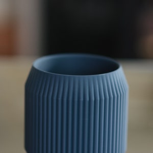 Individual Small Matte Midnight Blue Indoor Planter, Dark Blue ...