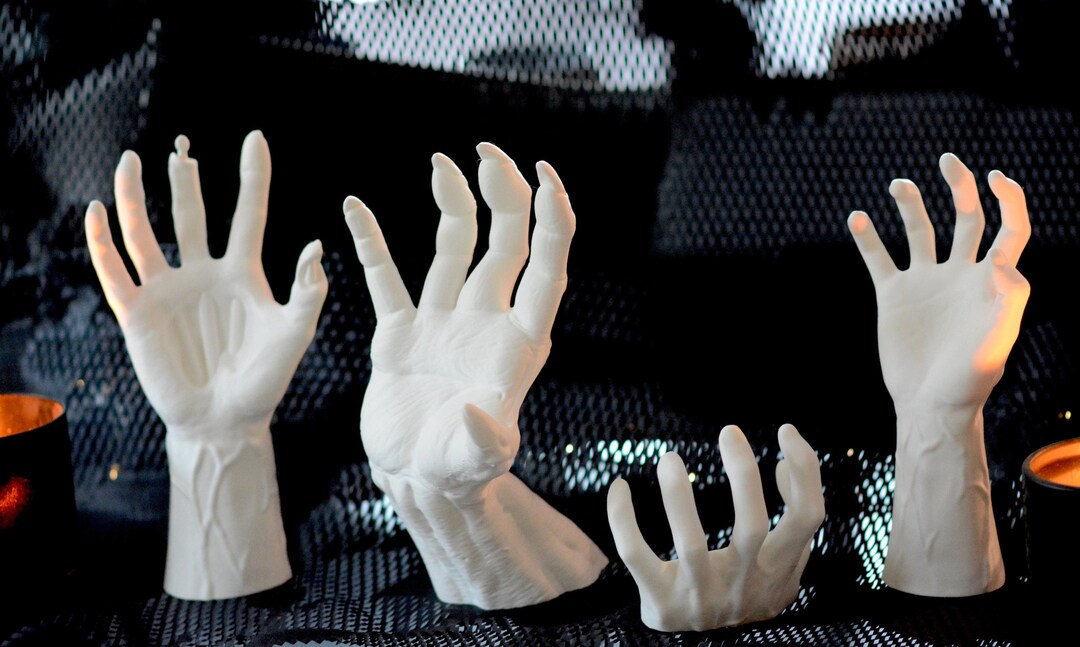 Large Zombie Hands, Scary Devil Hands, Wall Mounted Demon Hands ...