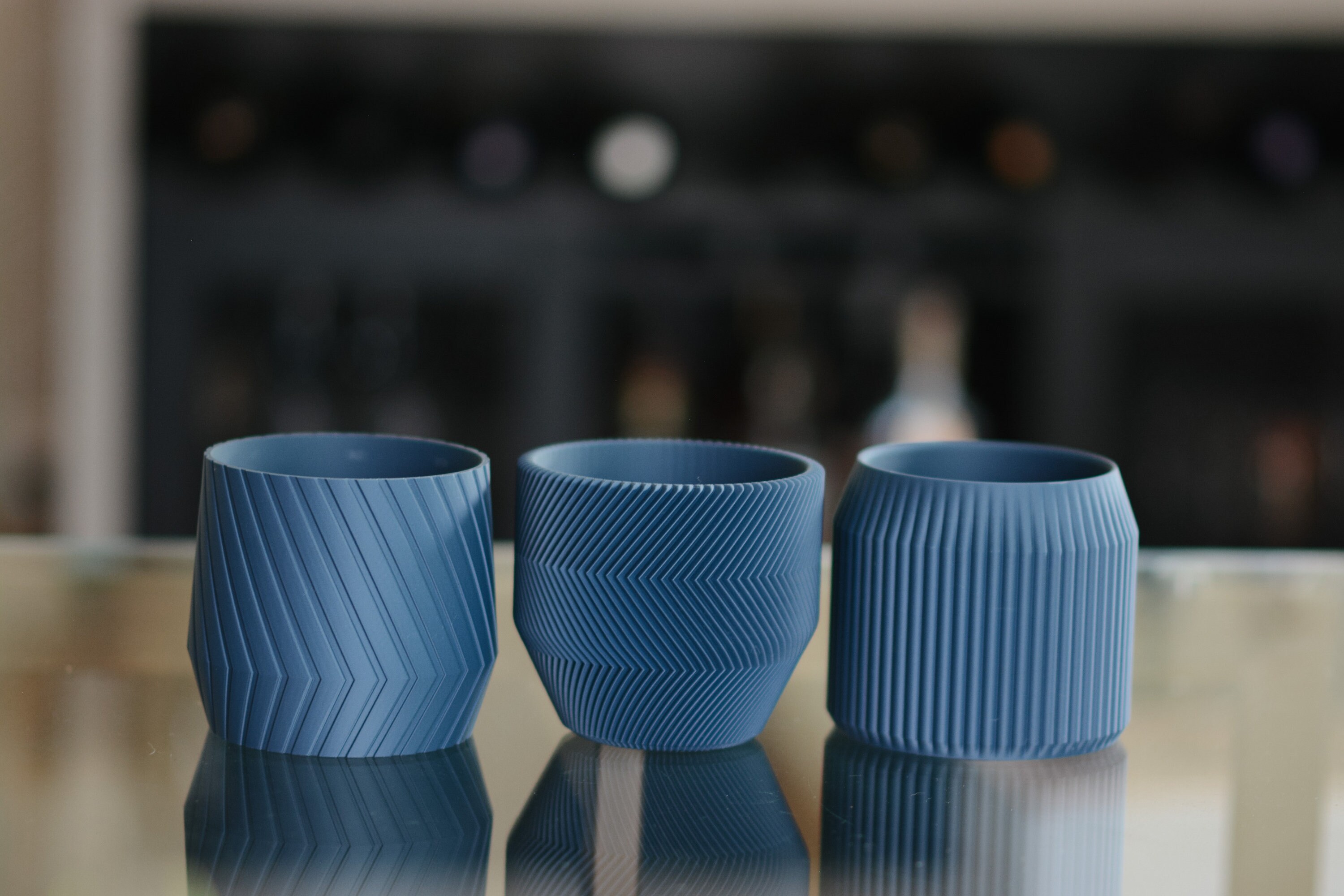 Individual Small Matte Midnight Blue Indoor Planter, Dark Blue ...