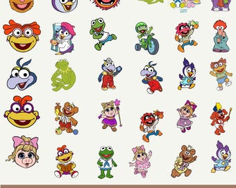 Baby Muppets SVG Bundle – Cute Animal Character Clipart, Layered Cricut ...