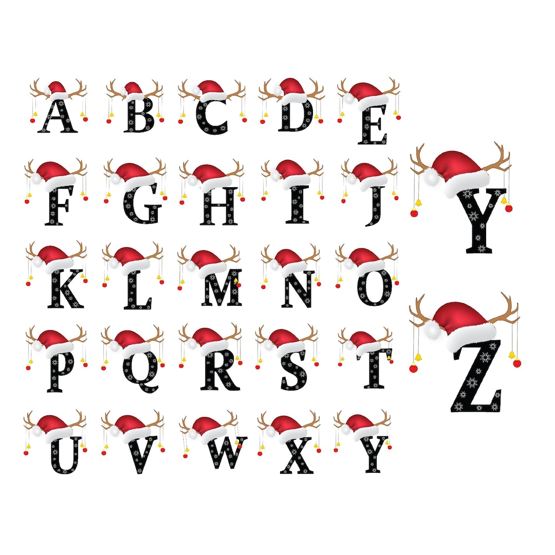 Christmas Alphabet SVG Bundle Christmas Alphabet PNG Christmas Letters ...