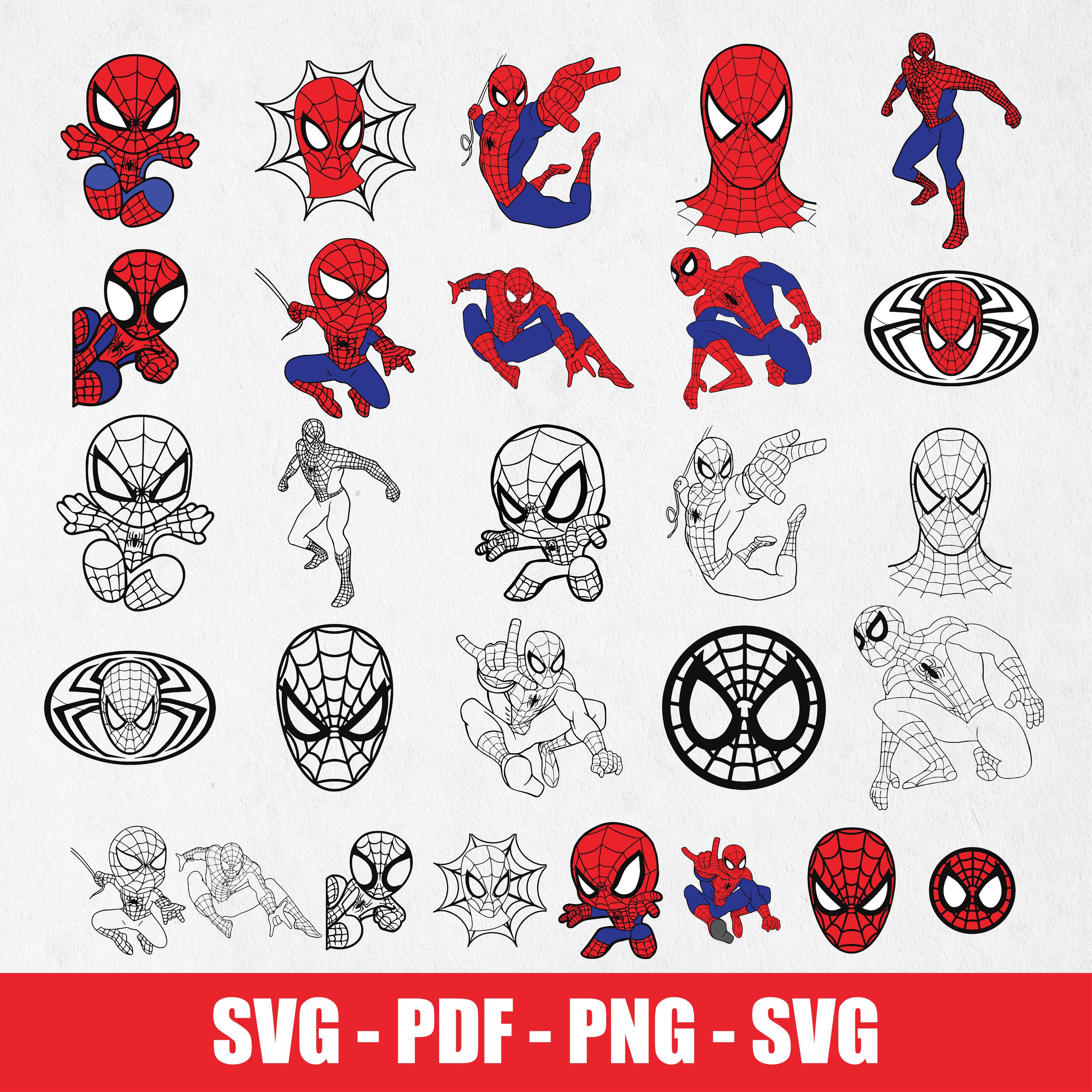 Spiderman Svg Bundle, Spiderman Clipart, Spiderman Cut Files for Circut ...