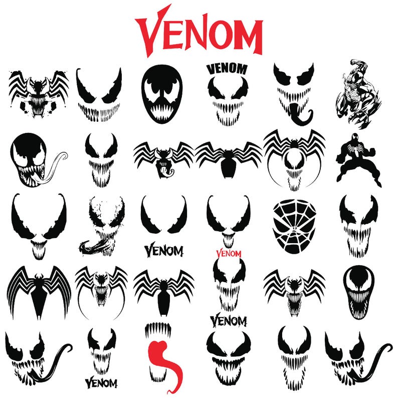Venom SVG Png Bundle ,cut File Cricut, Svg Bundle, Venom Printable Vector Designs, Instant ...
