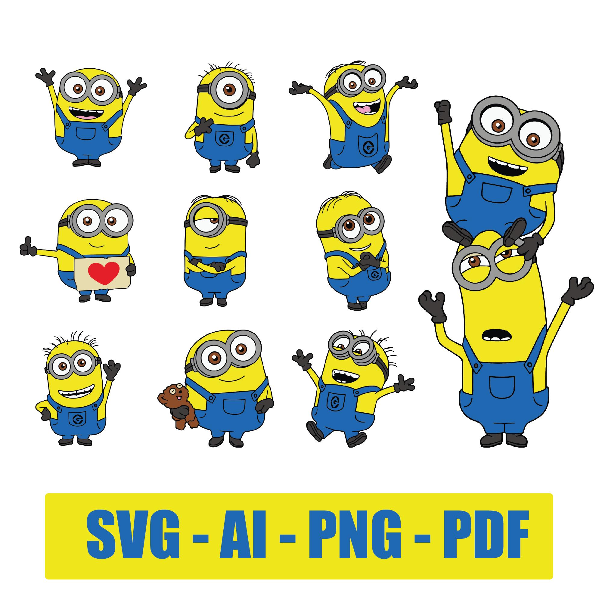 Despicable Svg,minion Face Svg, Minion Face Vector, Funny Minion Face ...