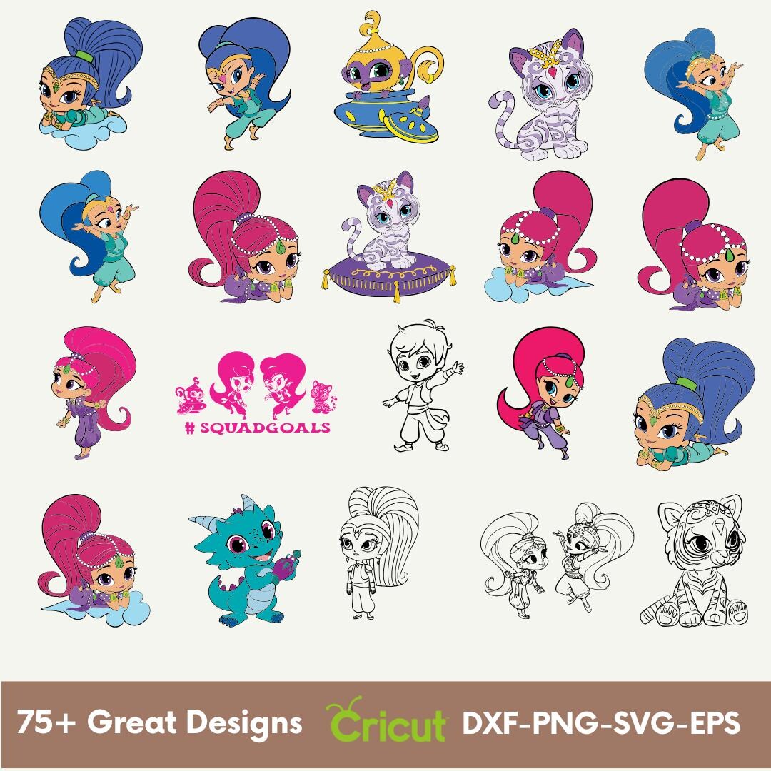 Genie Sisters SVG Bundle – Magical Girl Clipart, Sparkle Elements ...