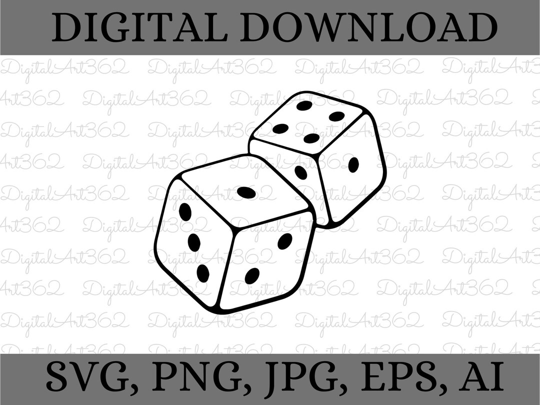 Dice Svg Two Dice Svg Casino Svg Gamble Svg Gambling Svg - Etsy