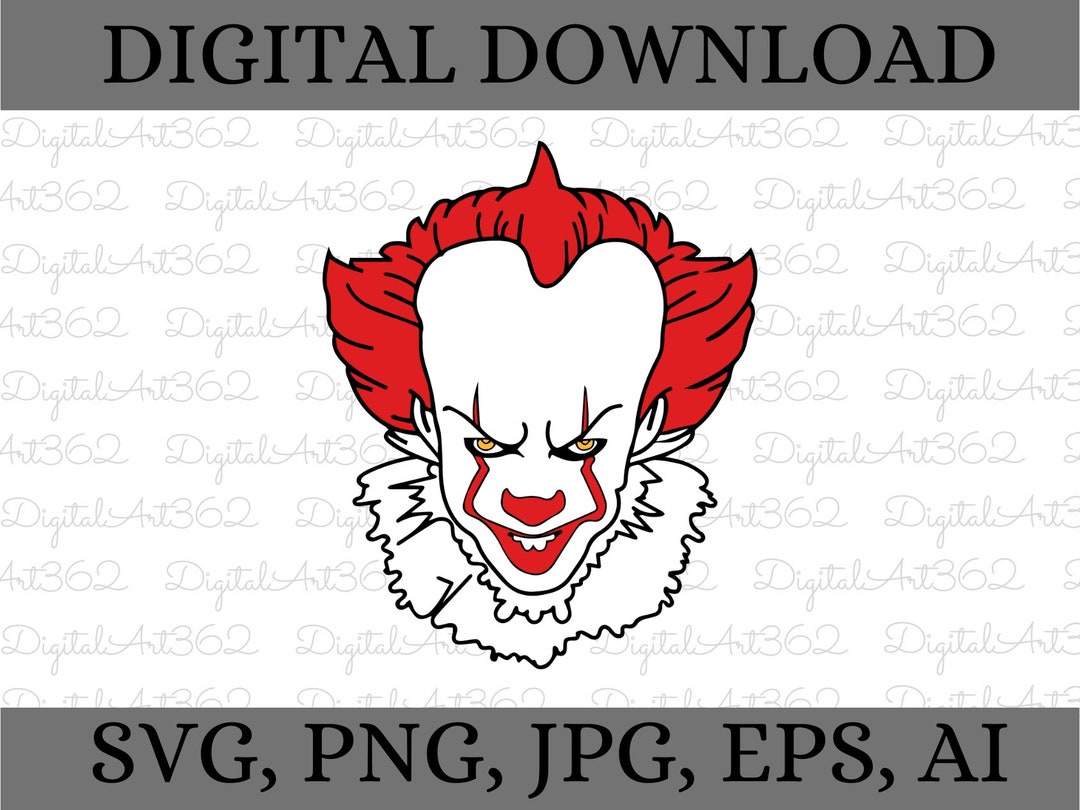 Pennywise Svg Layered Item It Penny Wise Clipart Cricut - Etsy