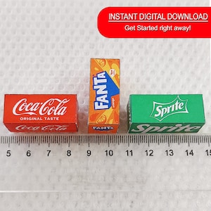 Mini Grocery Coke & Soda Drink Box Template Printable Files ,DIGITAL ...