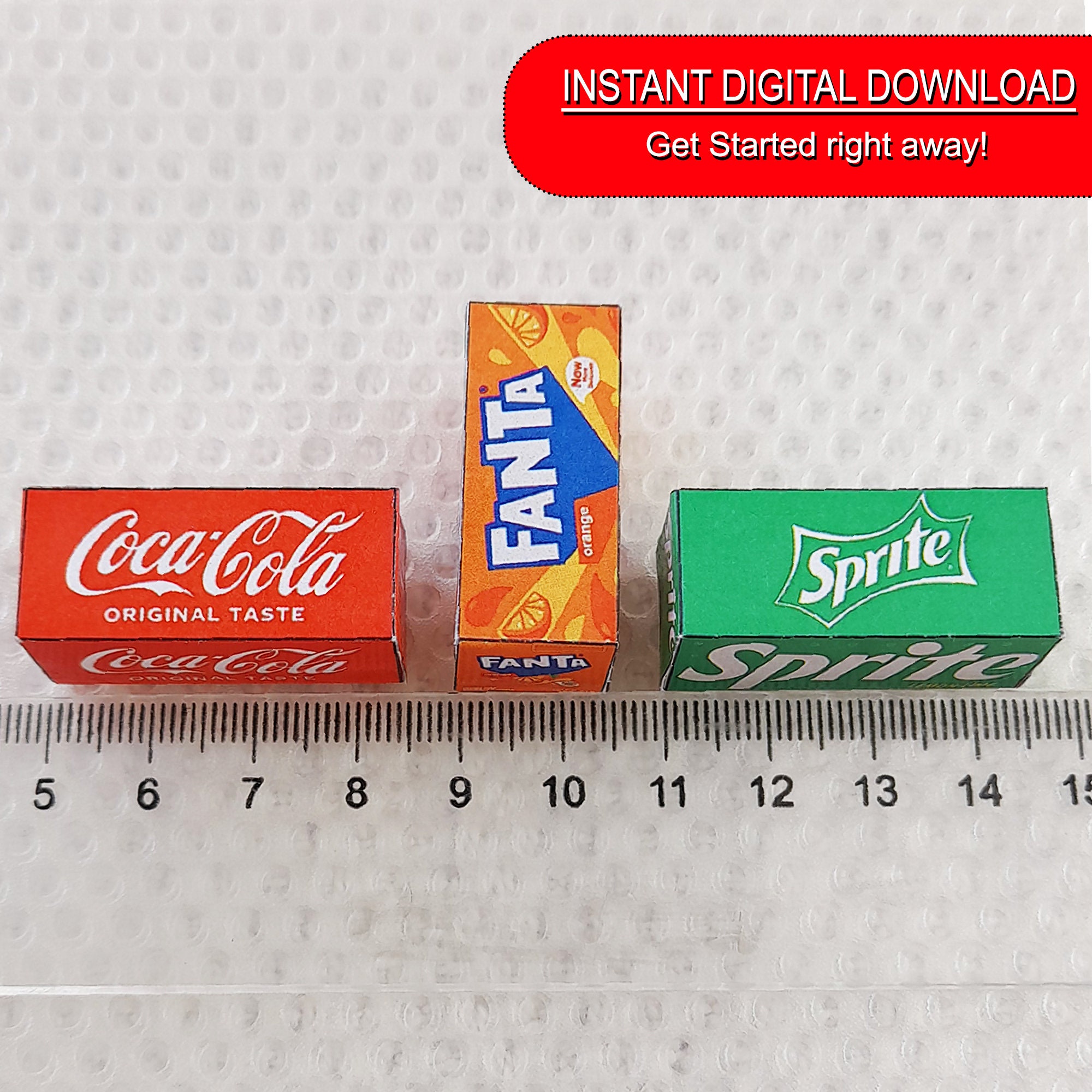 Mini Grocery Coke & Soda Drink Box Template Printable Files ,DIGITAL ...