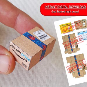 Mini Amazon Prime Boxes 6 Style Elfazon Amazon Box & Envelope Package ...