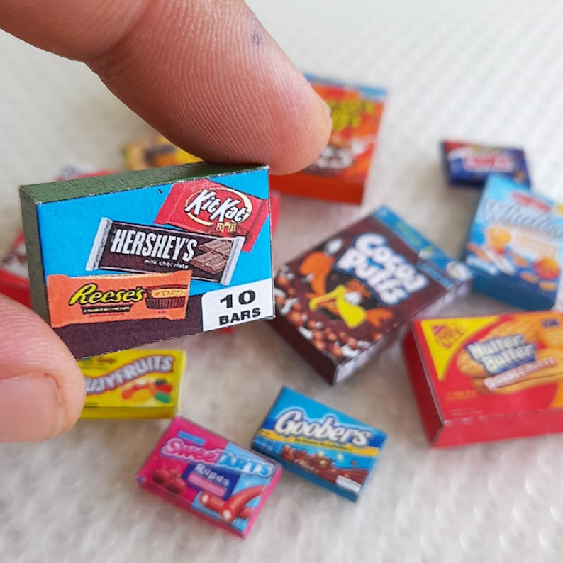 14 Style Miniature Food & Cereal and Snack Box PRINTABLE File DOWNLOAD ...