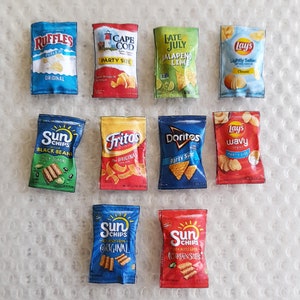 Miniature Food & Chips 1:12 Printable Miniature Chips Snack Set ...