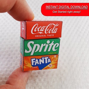 Mini Grocery Coke & Soda Drink Box Template Printable Files ,DIGITAL ...