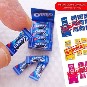 Mini Biscuit Candy Bar Set 36 Pieces Miniature Choco Set Template ...