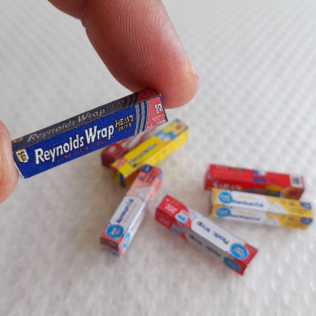 7 Style Miniature Kitchen Groceries Baking Paper & Wrap and Aluminum ...